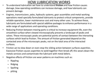 Lubricants | PPTX | Chemistry | Science