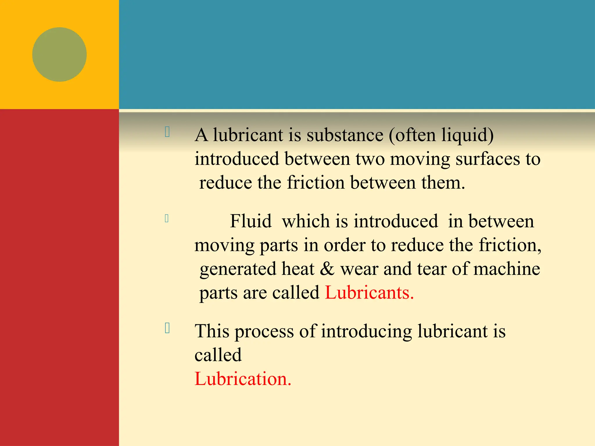 LUBRICANTS ppts for engineering chemistry | PPTX