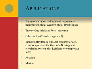 LUBRICANTS ppts for engineering chemistry | PPTX