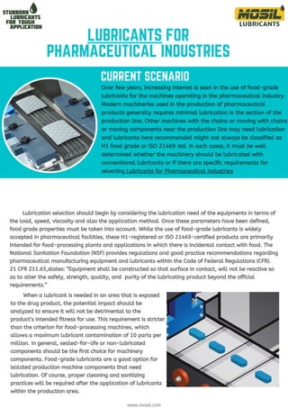 Lubricants for pharmaceutical industries | PDF