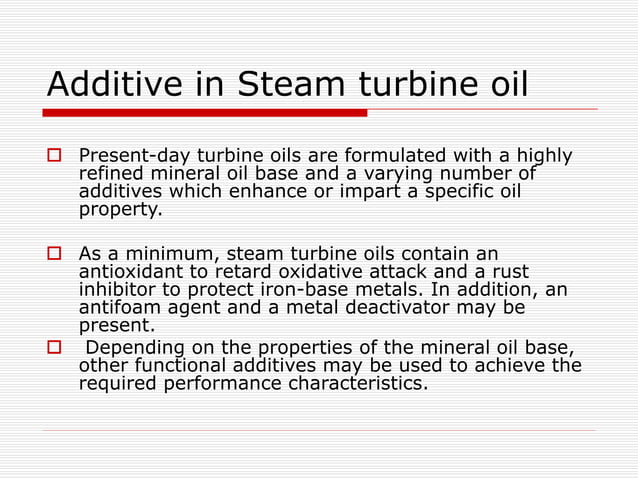 Lubricants for thermal power plants | PPT