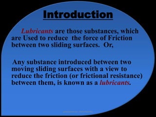 Lubricant | PPTX