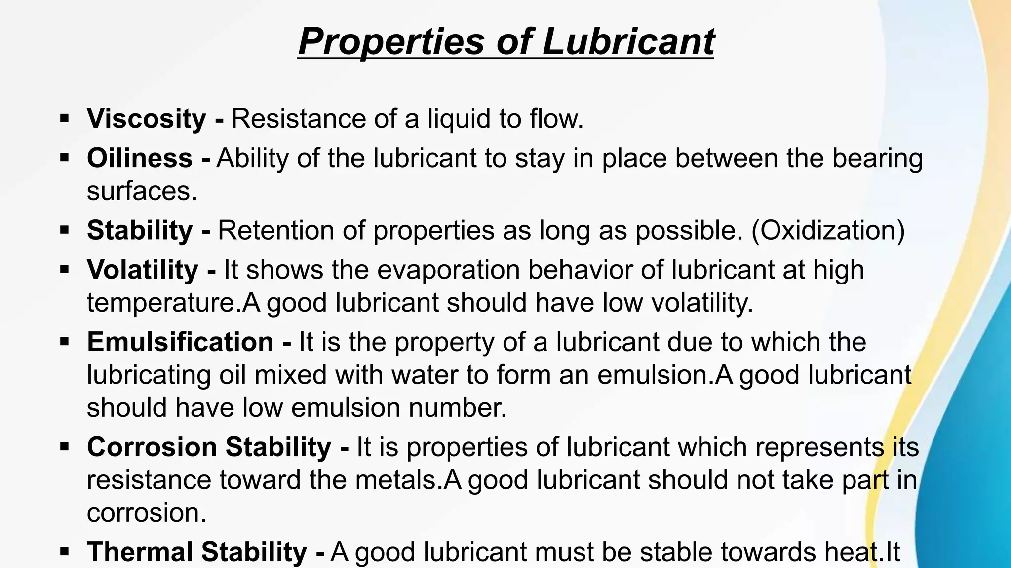 Lubricants | PPTX