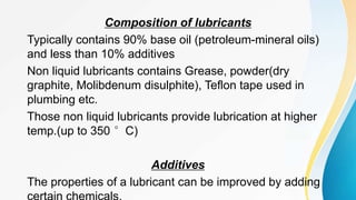Lubricants | PPTX