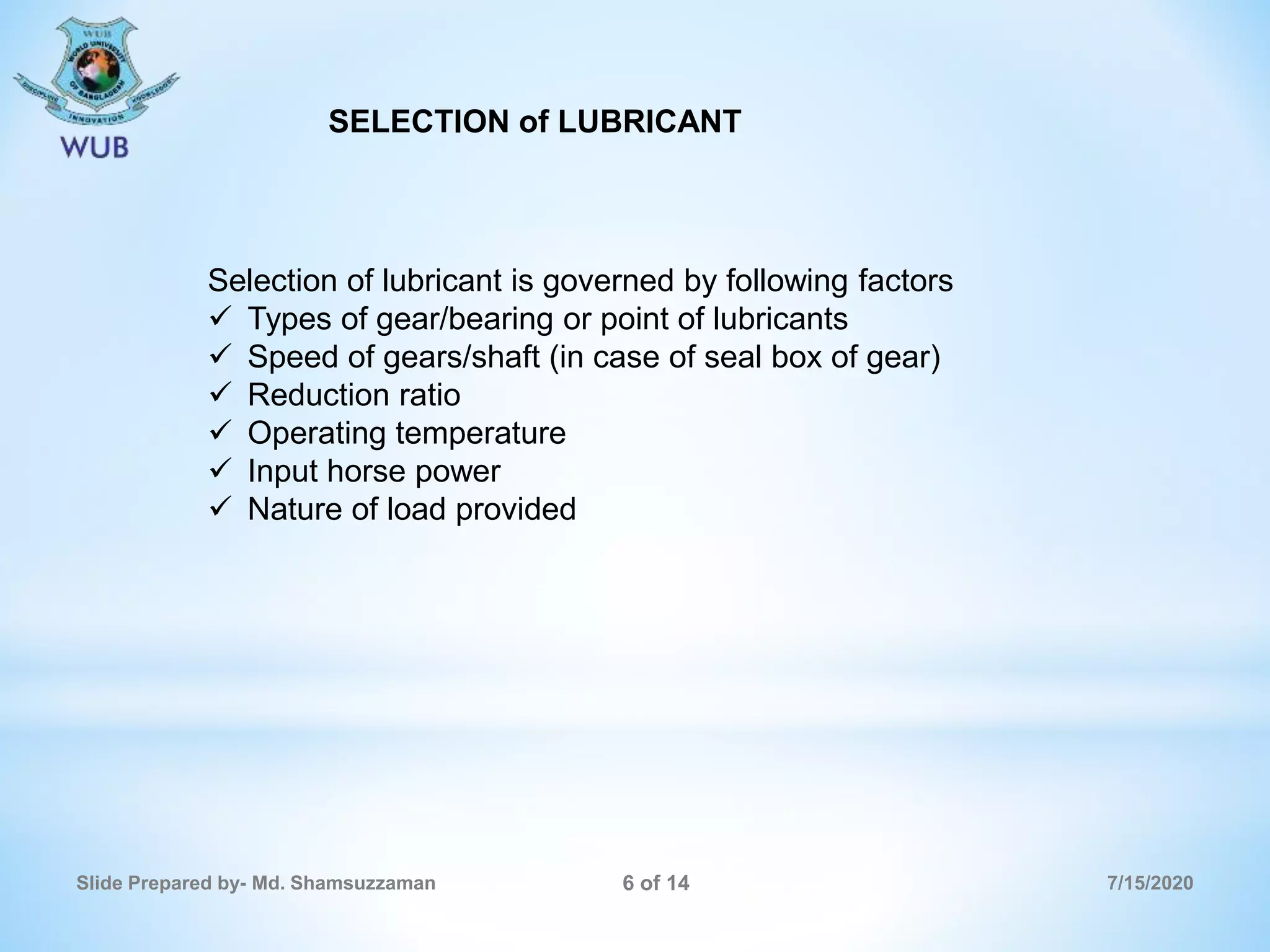 Lubricants used in textile industry | PPTX