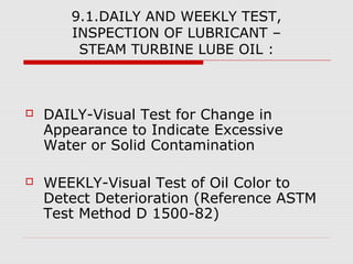 Lubricant testing in thermal power plants | PPT