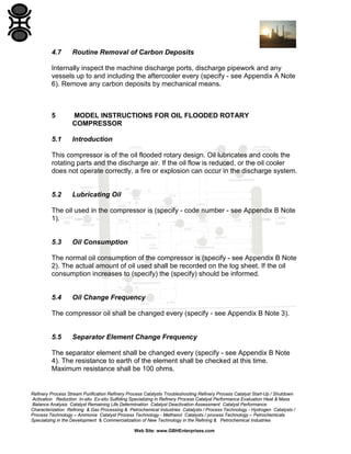 Lubricated Air Compressors - Operating and Maintenance Procedures ...