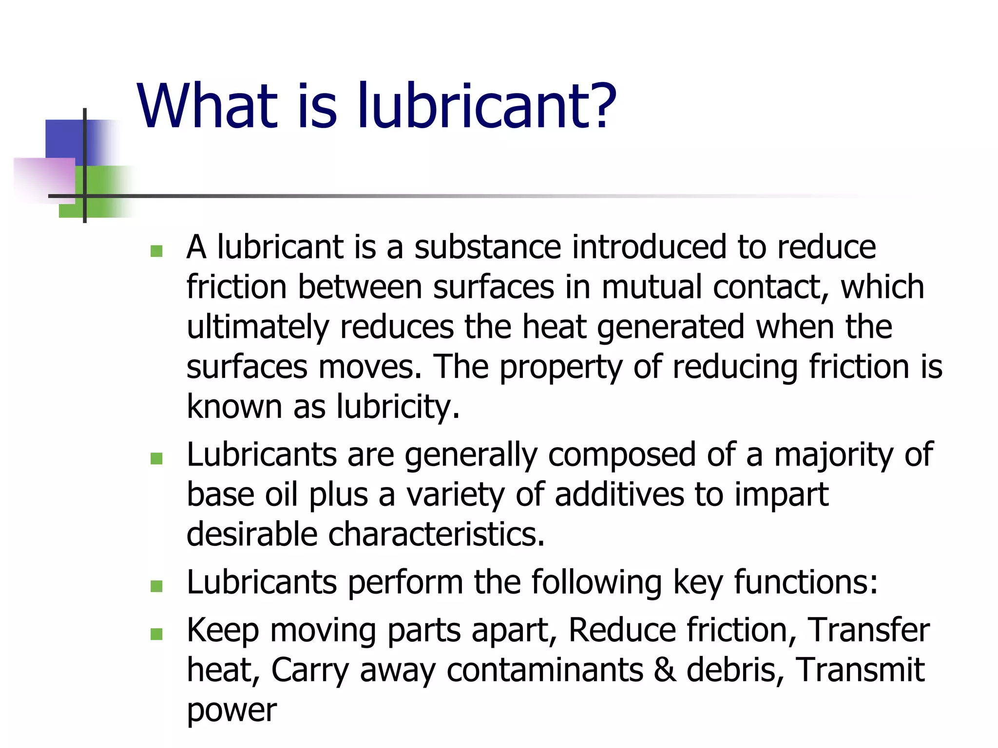 Lubrication | PPTX