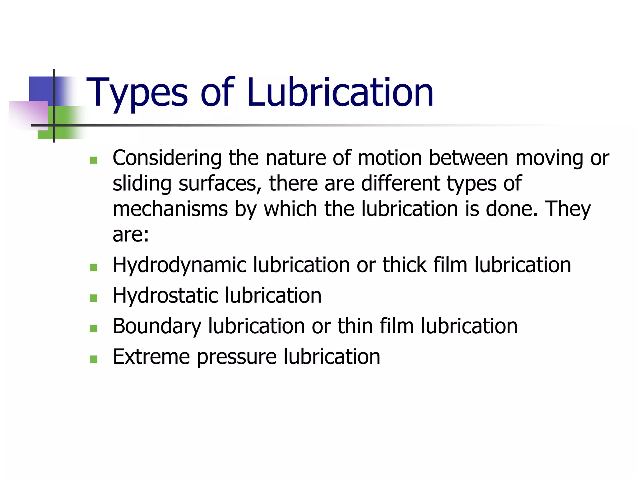 Lubrication | PPTX