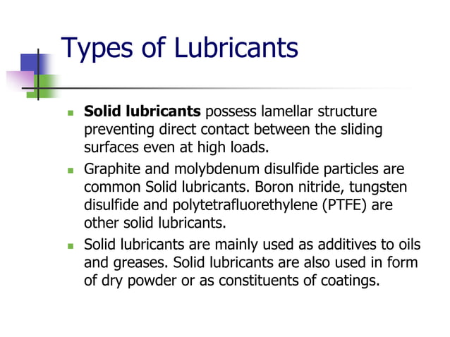 Lubrication | PPTX | Physics | Science