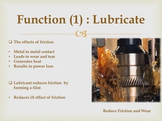 Lubrication | PPTX