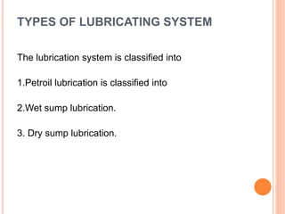 Lubrication and cooling system | PPTX