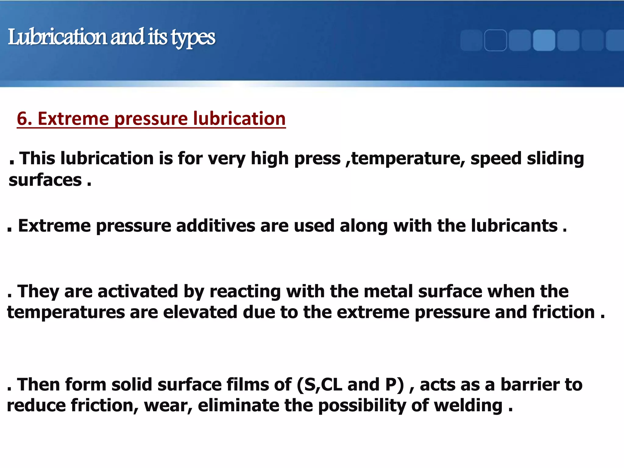 Lubrication and its types | PPTX
