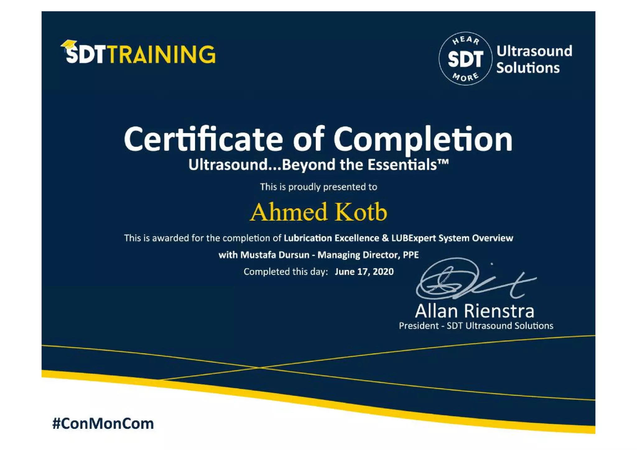 Certificate of Completion "Ultrasound…Beyond the Essentials ...