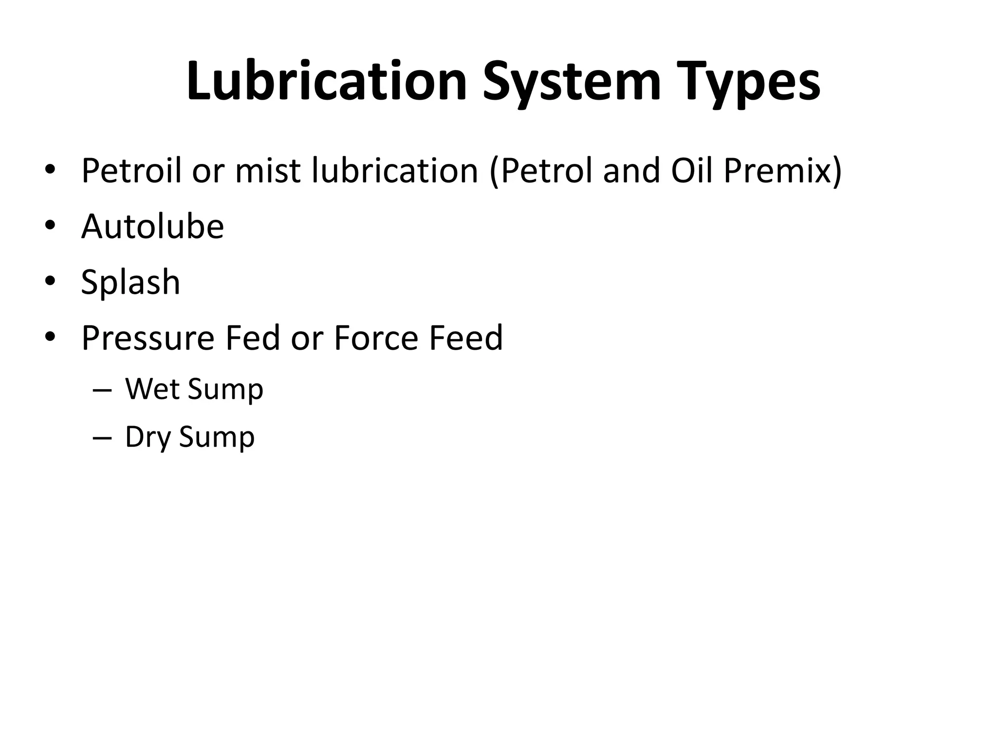 Lubrication system for an automobile | PDF