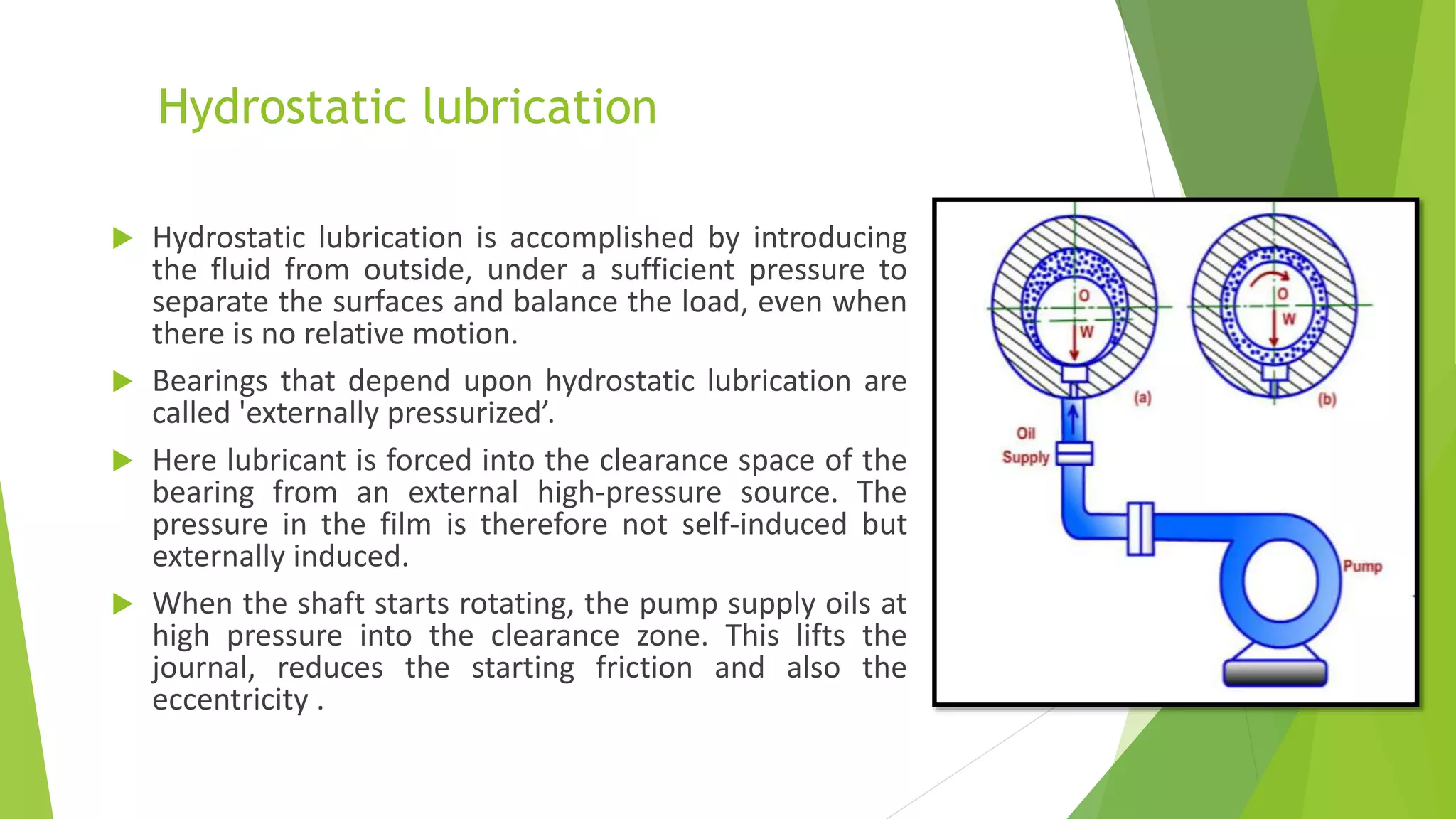 Lubrication theories ( regimes of lubrication) and effect of temperature and pressure on ...