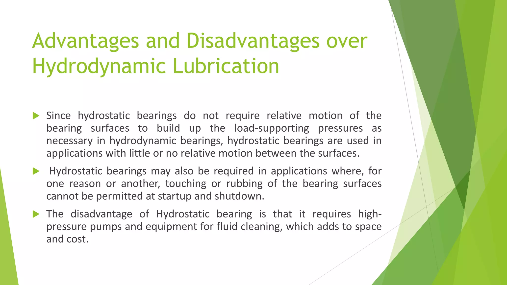 Lubrication theories ( regimes of lubrication) and effect of temperature and pressure on ...