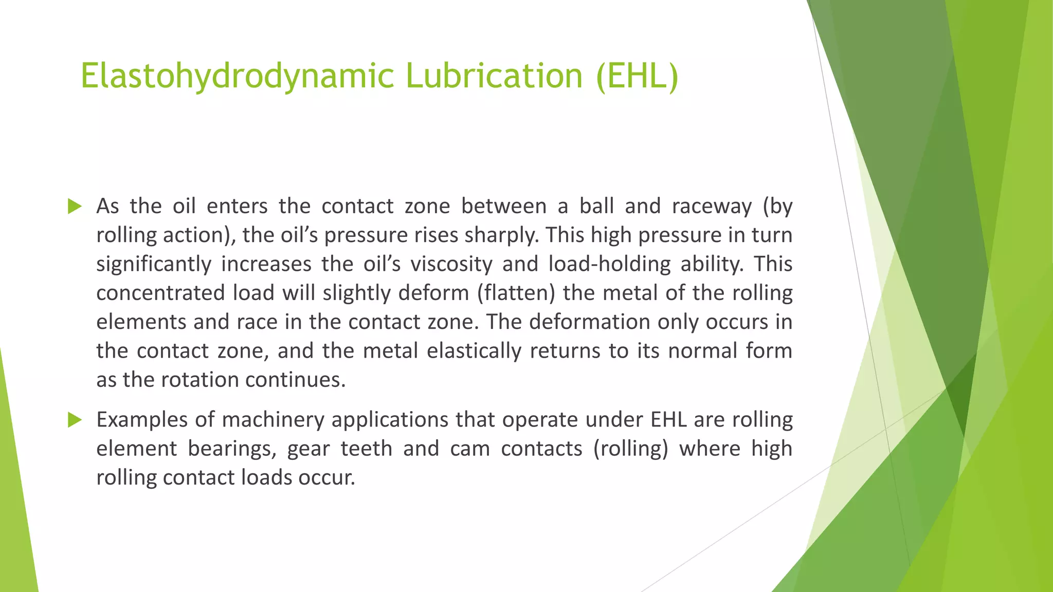 Lubrication theories ( regimes of lubrication) and effect of ...