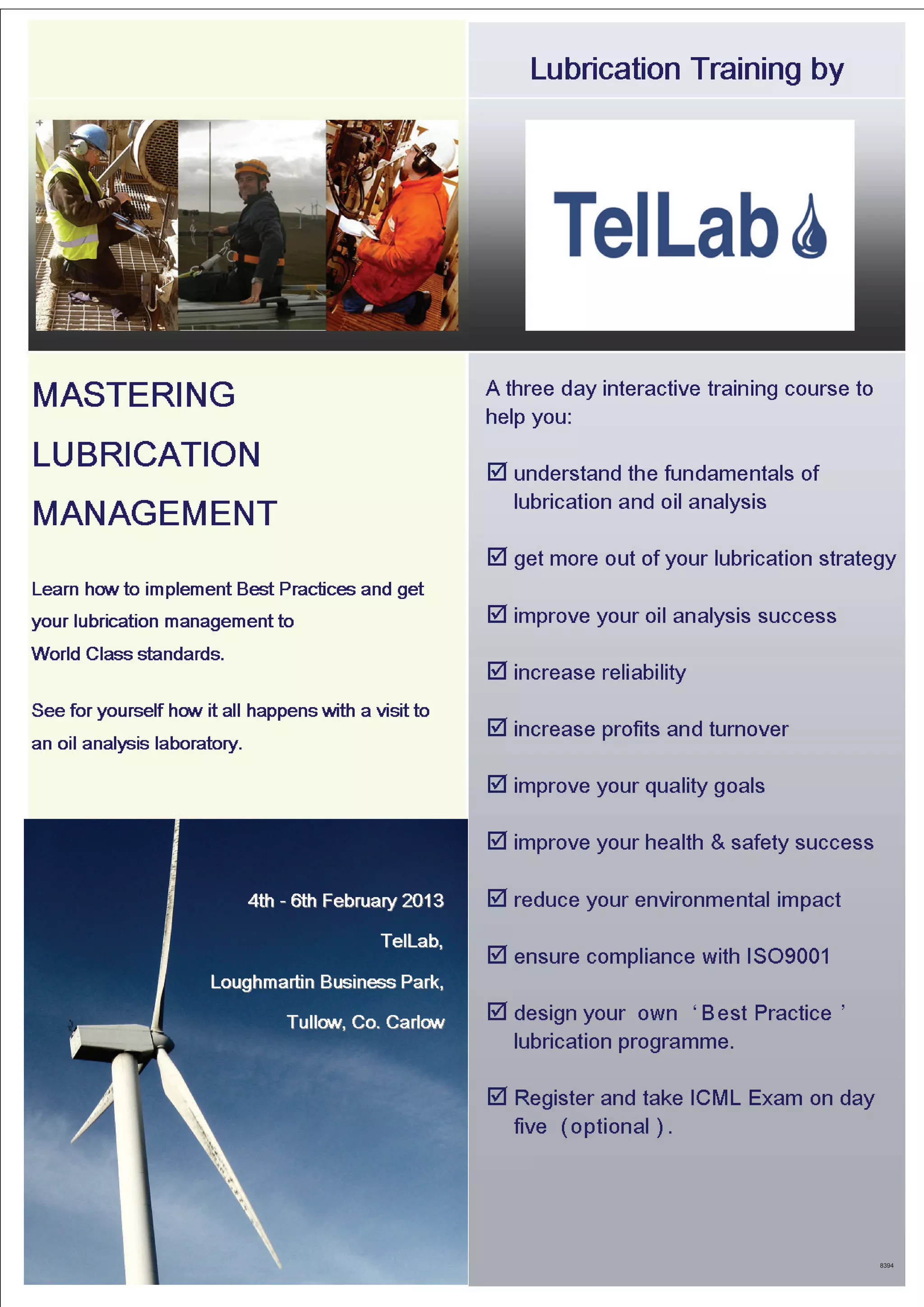 Lubrication Training - Mastering in Lubrication Management - TelLab | PDF