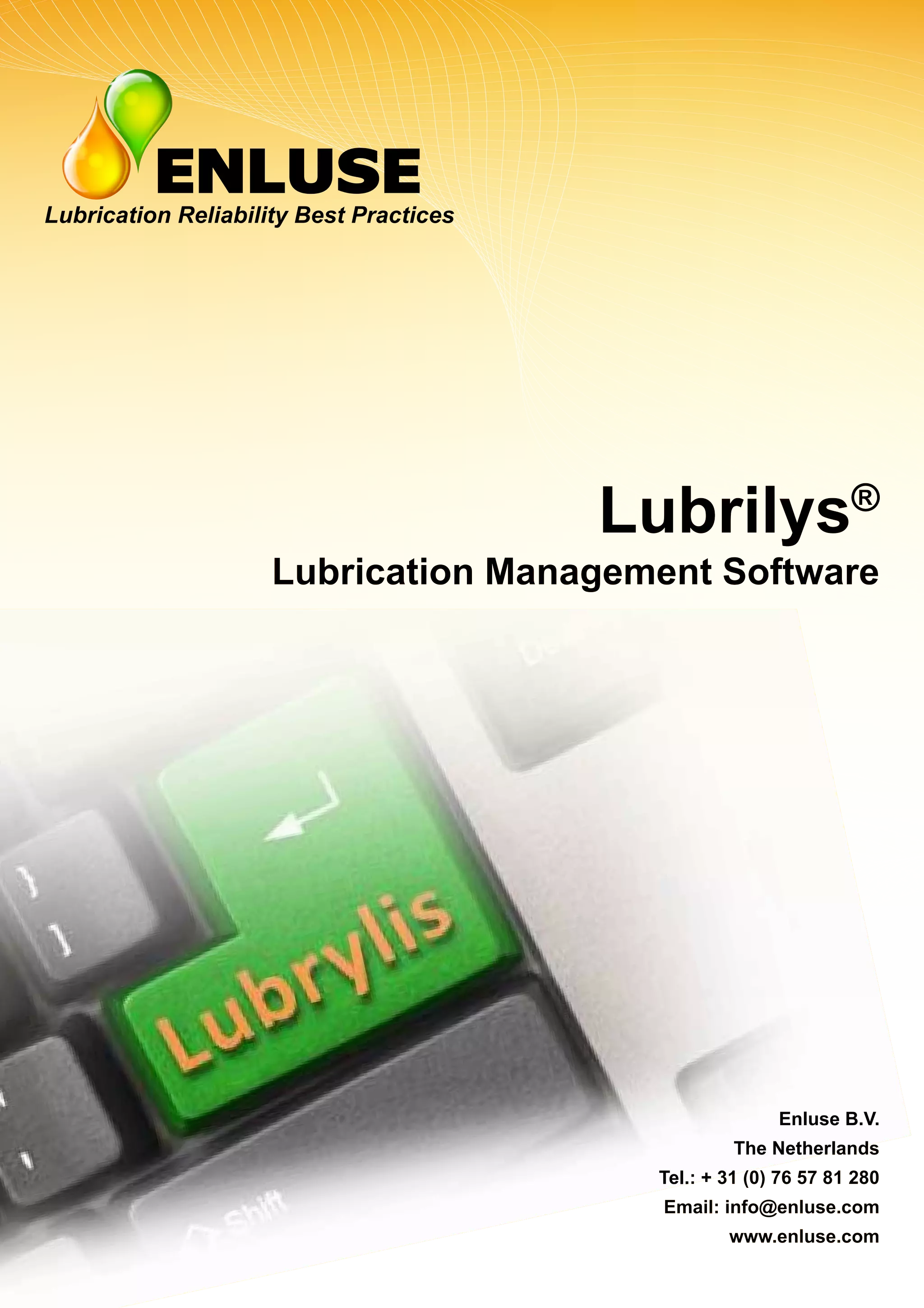 LUBRILYS - LUBRICATION MANAGEMENT SOFTWARE | PDF