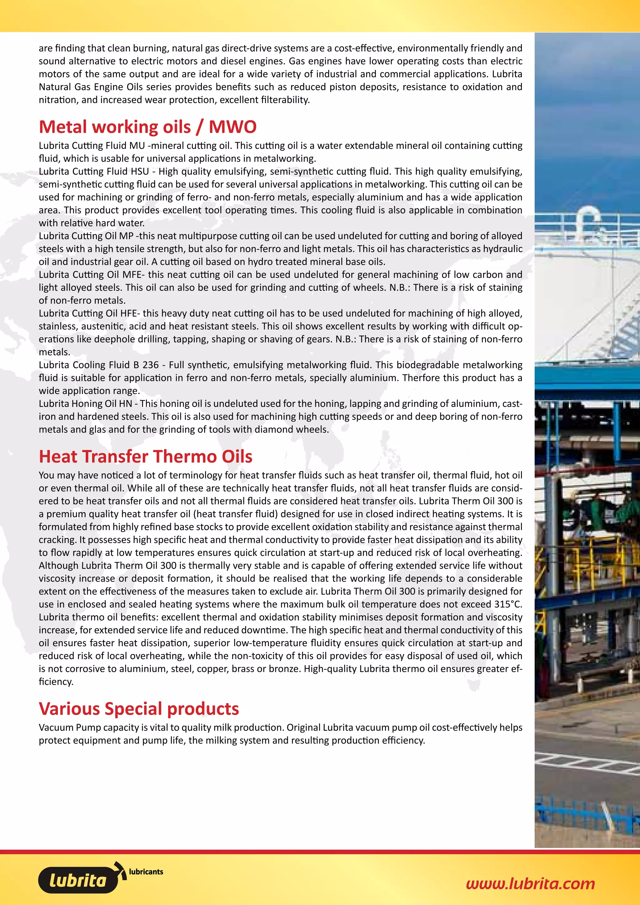 LUBRITA Europe B.V. brochure - industrial lubricants | PDF