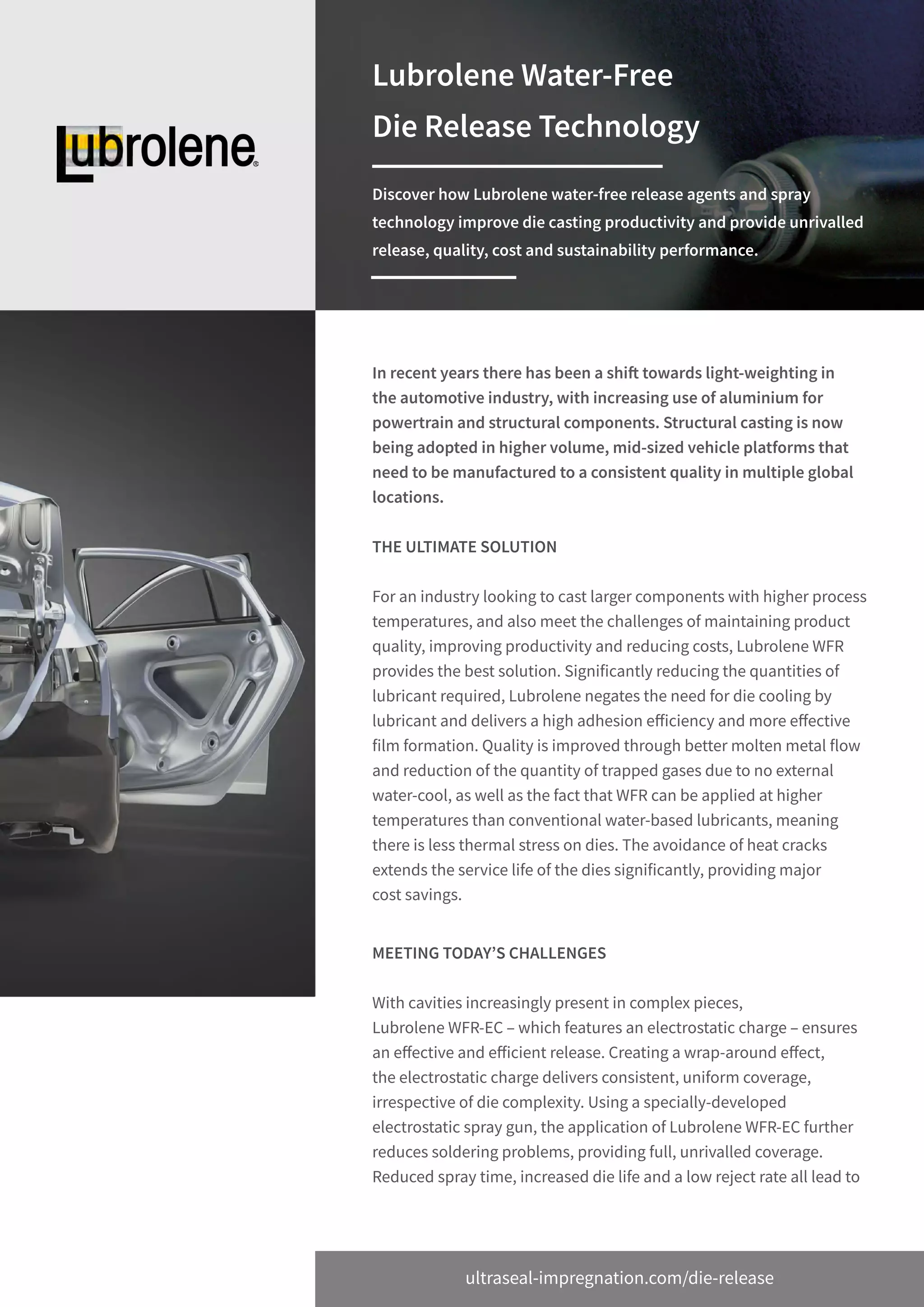 Lubrolene® Water-Free Die Release Technology | PDF