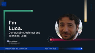 SFSCON23 - Luca Basile - The Entando Marketplace | PDF