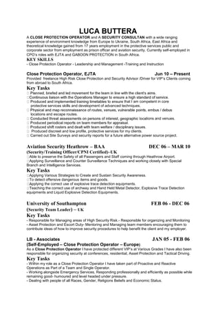 CPO - Operational - CV | PDF