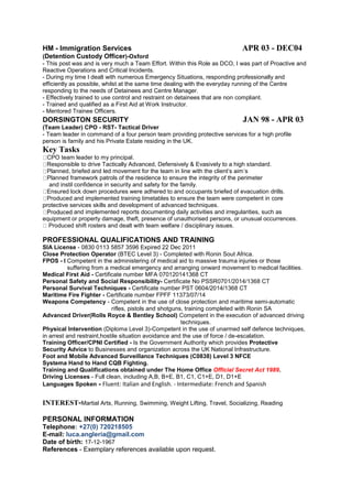 CPO - Operational - CV | PDF