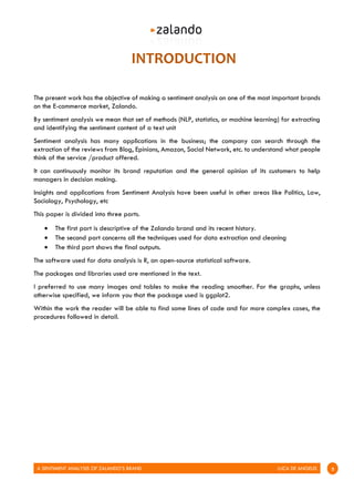 A sentiment analysis of Zalando's Brand | PDF