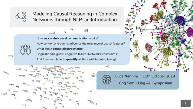 Modeling Causal Reasoning in Complex Networks through NLP: an Introduction | PPT