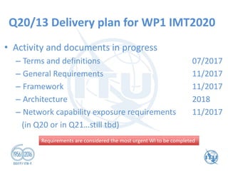 IMT2020: ITU-T SG13/WP1 Contribution to 5G | PPT