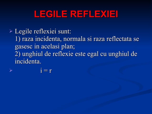 Luca RăZvan Reflexia șI RefracțIa Luminii | PPT