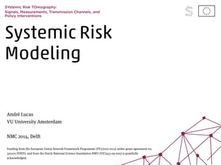 Systemic Risk Modeling - André Lucas, April 16 2014 | PDF