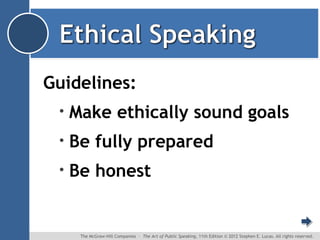 Ethics & Public Speaking in Society Modeling 4 | PPT