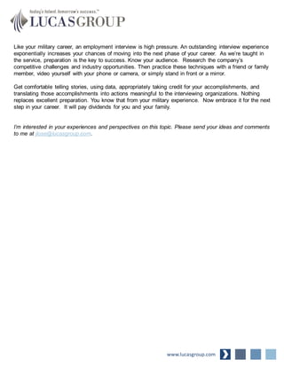 Effectively Translate Your Military Experience in a Civilian Interview ...