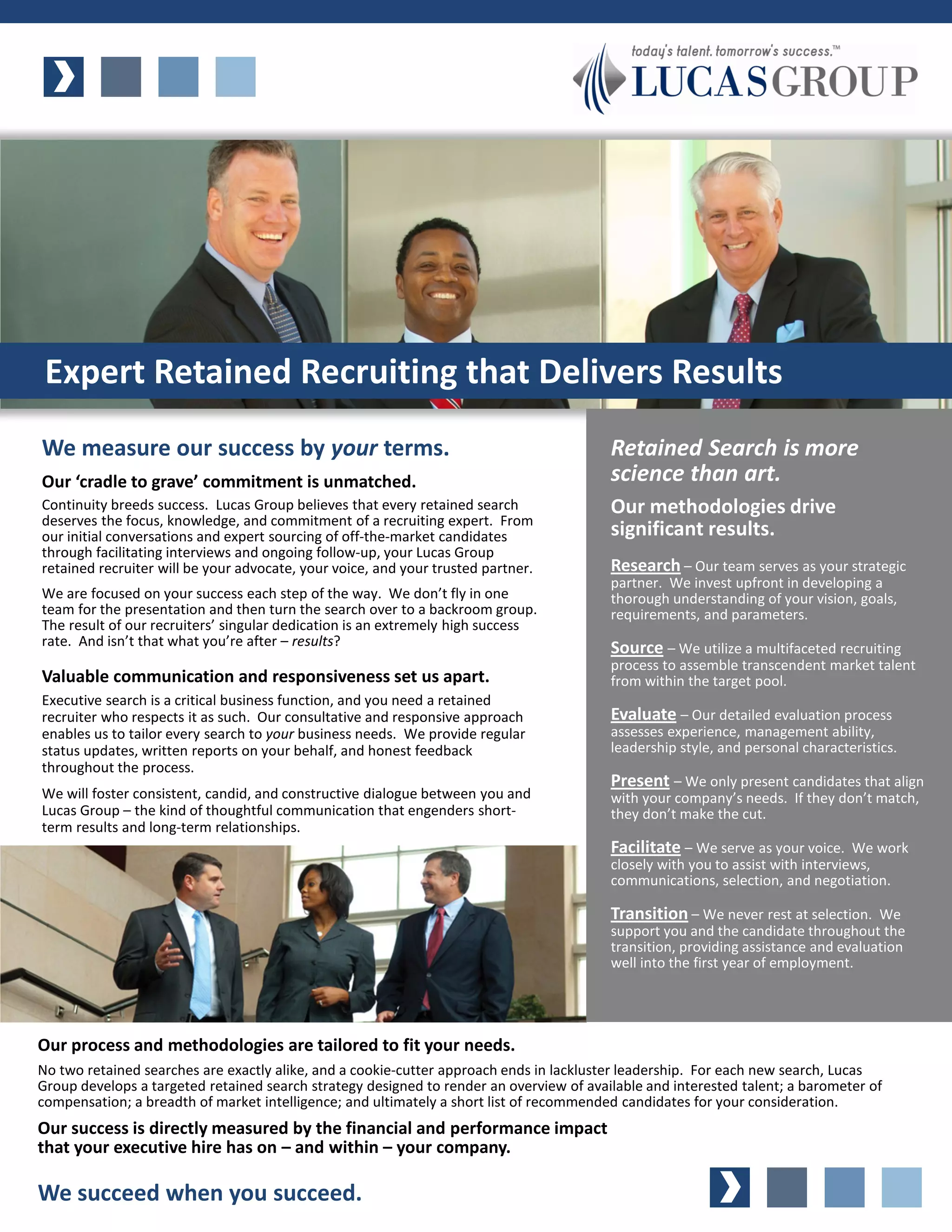 Lucas Group Retained Recruiting | PDF | Resume Writing and Advice | Job ...