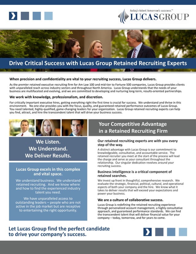 Lucas Group Retained Recruiting | PDF | Resume Writing and Advice | Job ...