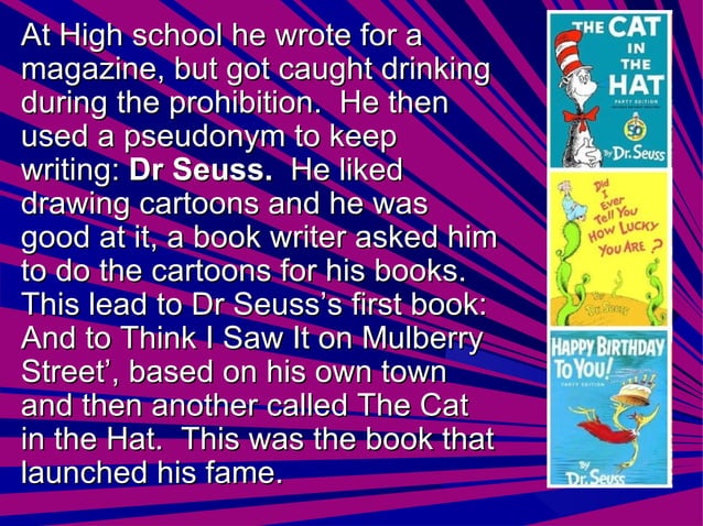 Lucas's Dr Seuss Slide Show | PPT