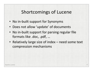 Lucene, Apache | PPT