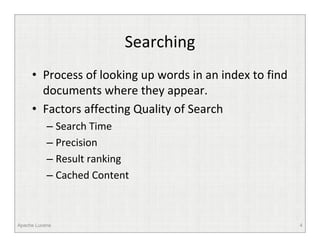 Lucene, Apache | PPT