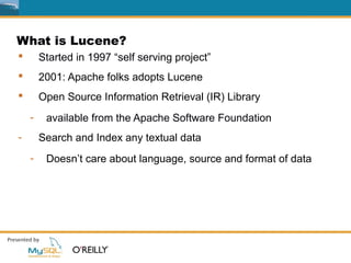Lucene and MySQL | PPT
