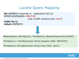 Integrating Lucene into a Transactional XML Database | PPT