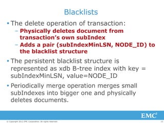 Integrating Lucene into a Transactional XML Database | PPT