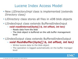 Integrating Lucene into a Transactional XML Database | PPT