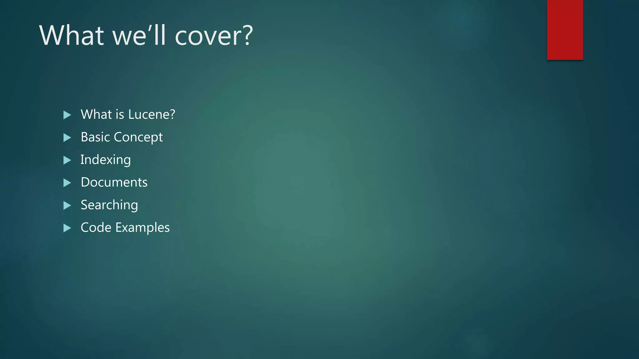 Apache Lucene Basics Ppt