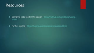 Apache Lucene Basics | PPTX