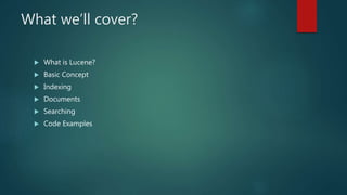 Apache Lucene Basics | PPTX