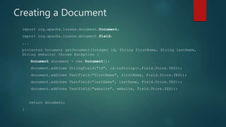 Apache Lucene Basics | PPTX