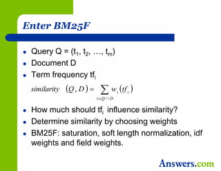 BM25 Scoring for Lucene: From Academia to Industry | PDF